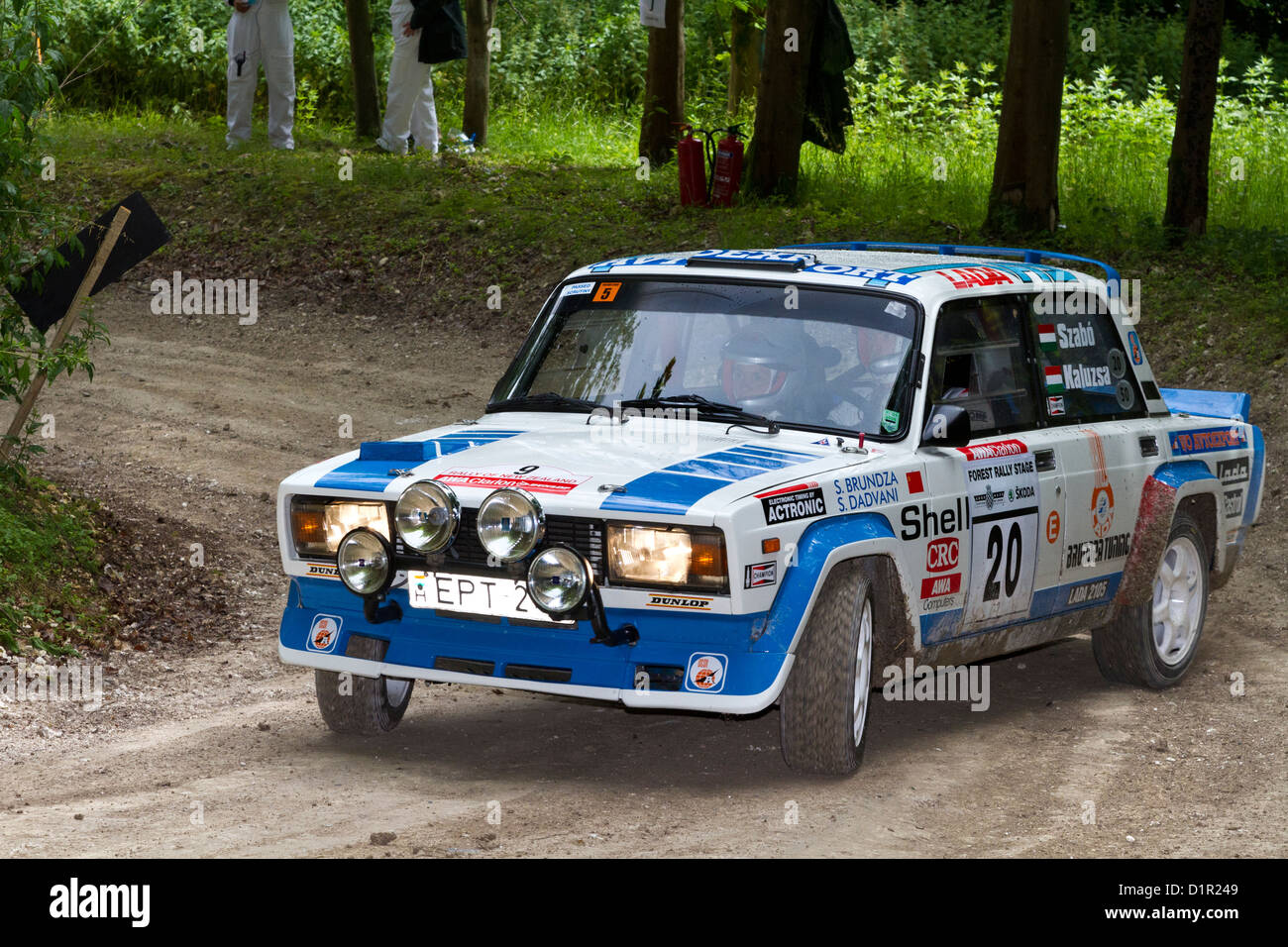 1983 Lada VFTS with driver Tim Bendle on the rally stage at the 2012 ...