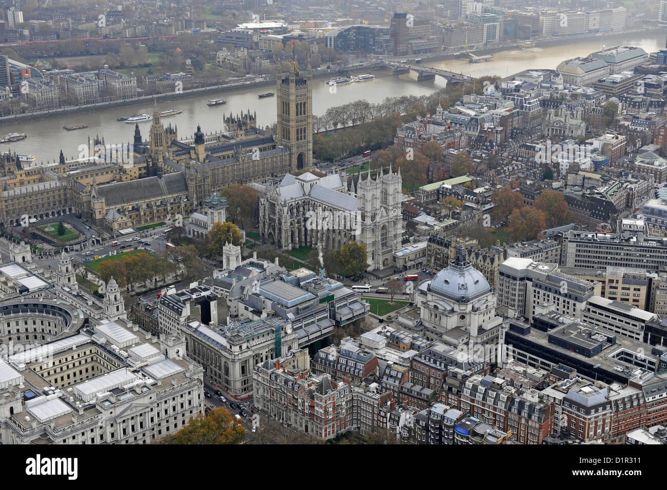Westminster abbey aerial hi-res stock photography and images - Alamy