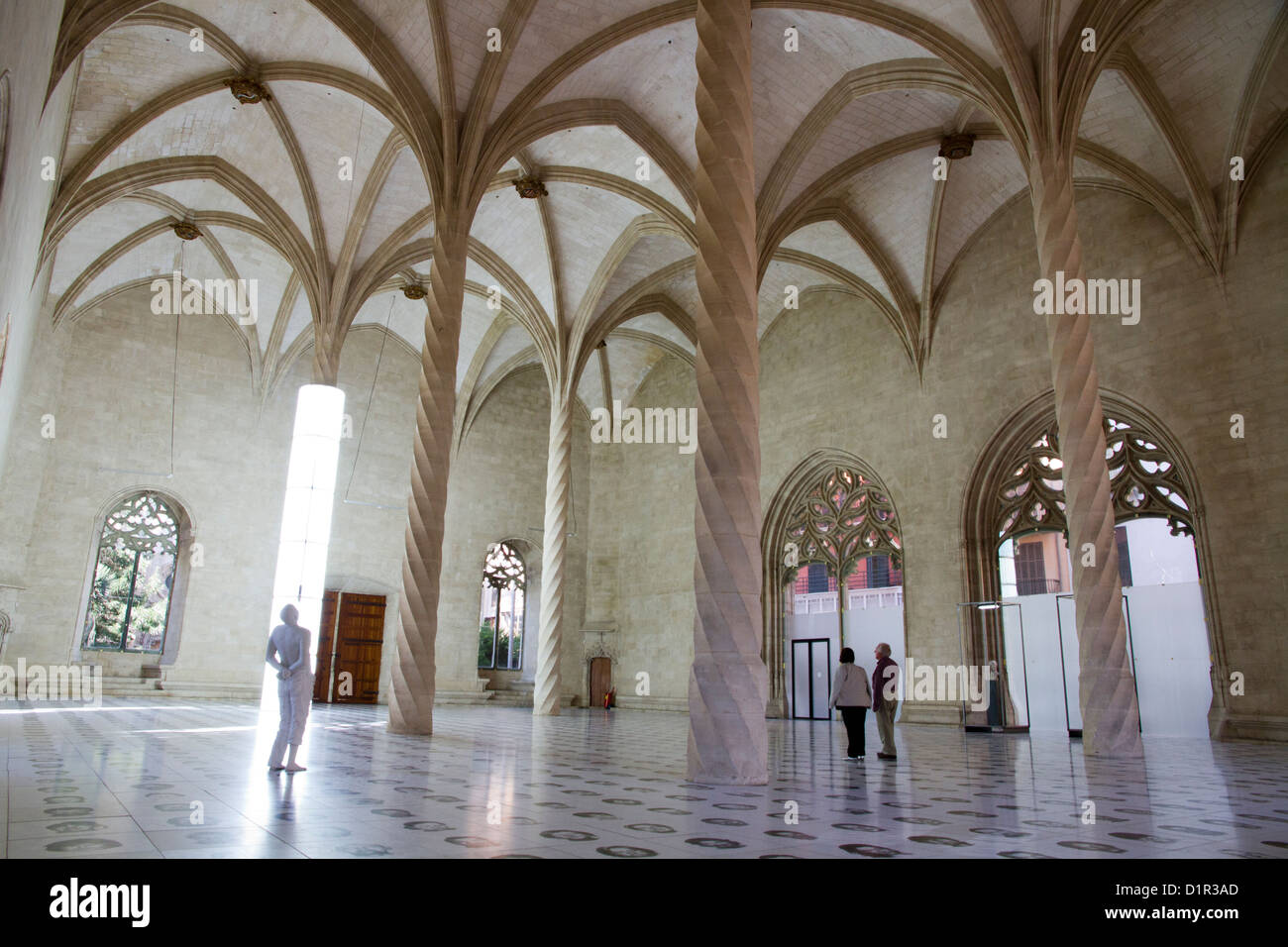 Palma de Mallorca "La Lonja" Spain, modern art installation "walking on ...