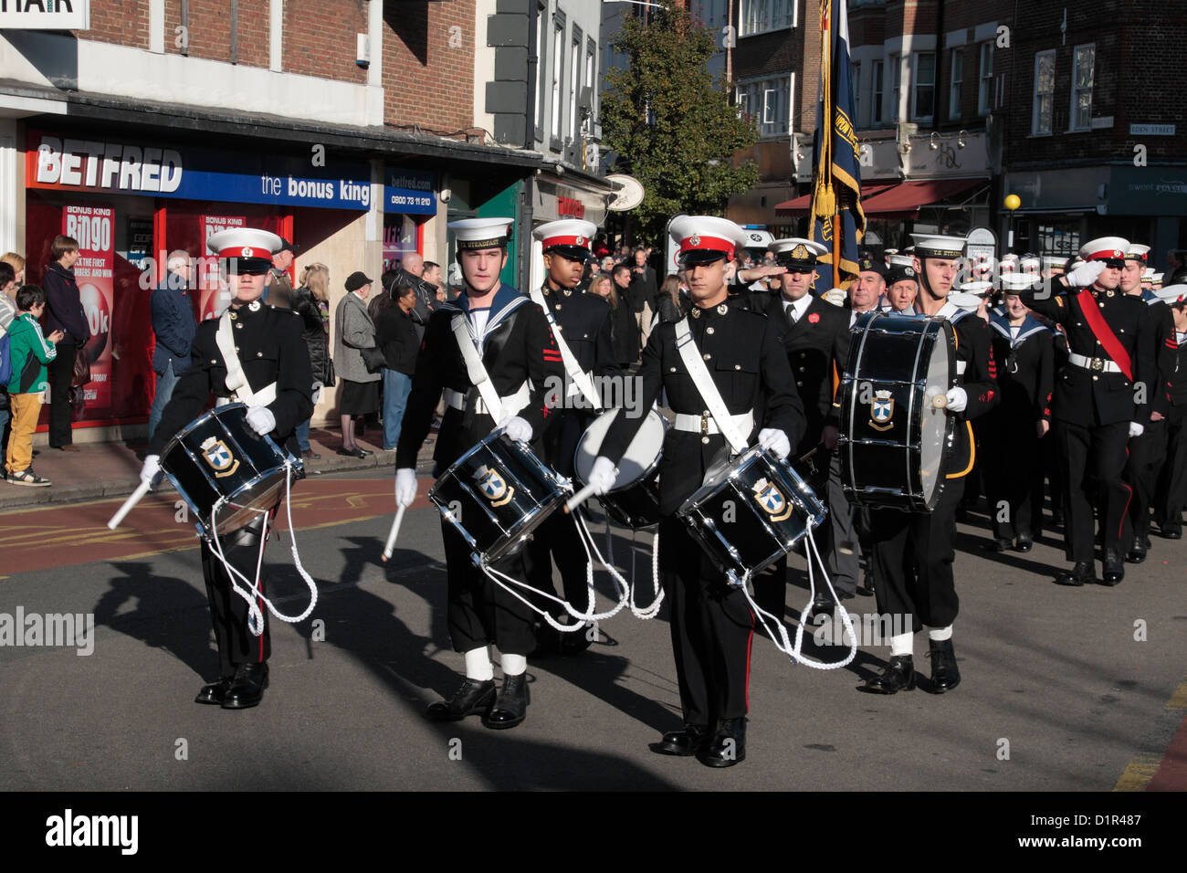 T.S. Steadfast Sea Cadets on the Remembrance Sunday Parade in Kingston ...