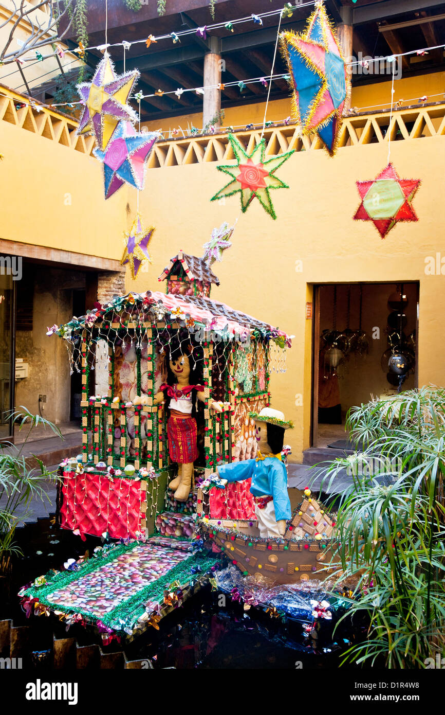 delightful elaborate amusing confectionary Christmas tableau in pool of ...