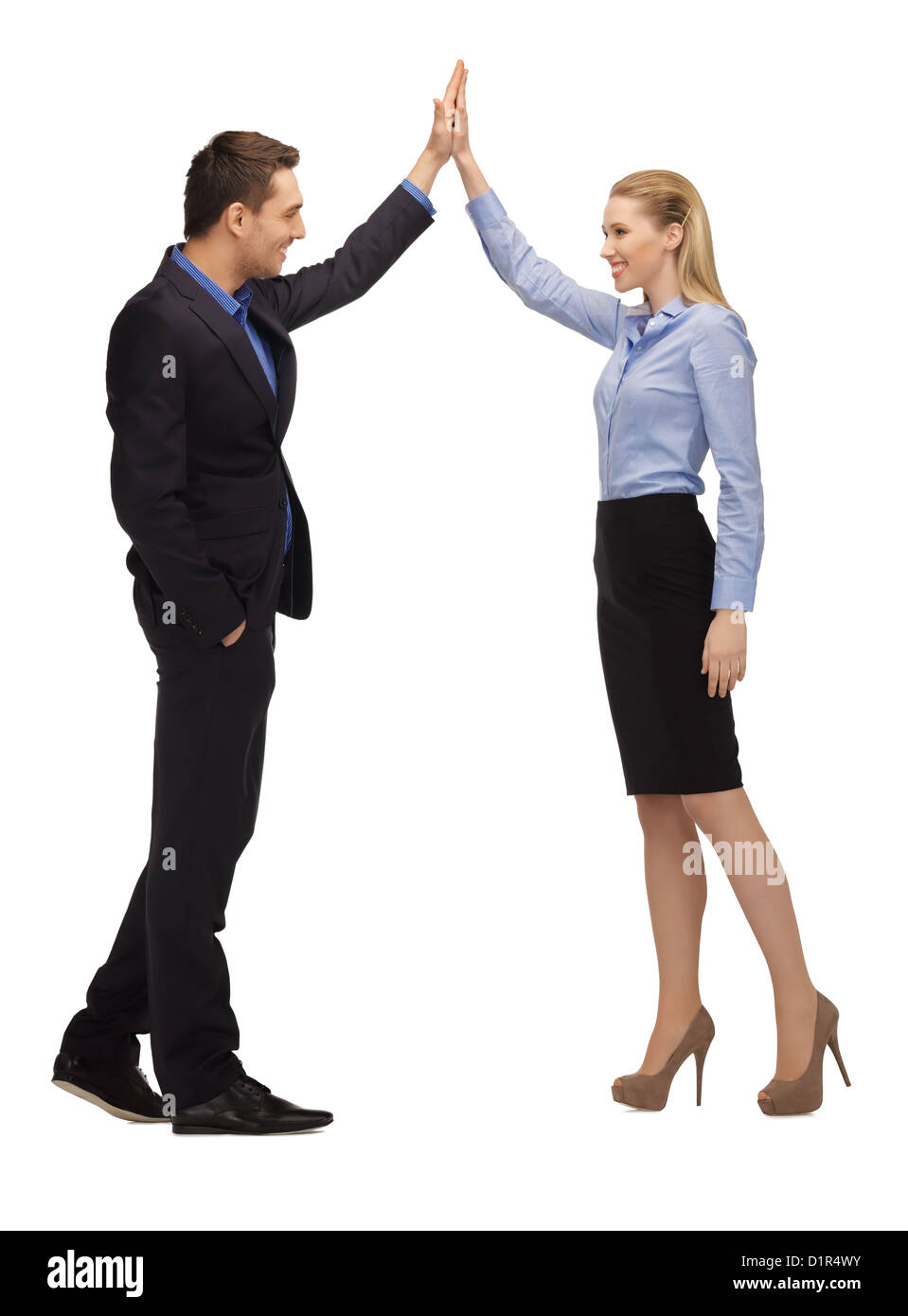 High five office Cut Out Stock Images & Pictures - Alamy