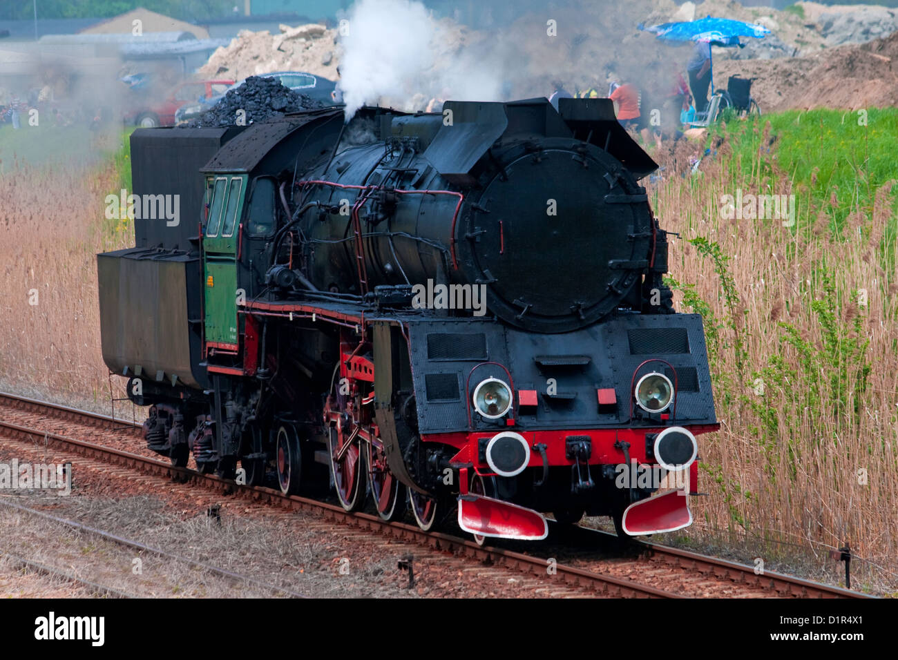 Retro steam locomotive Stock Photo - Alamy