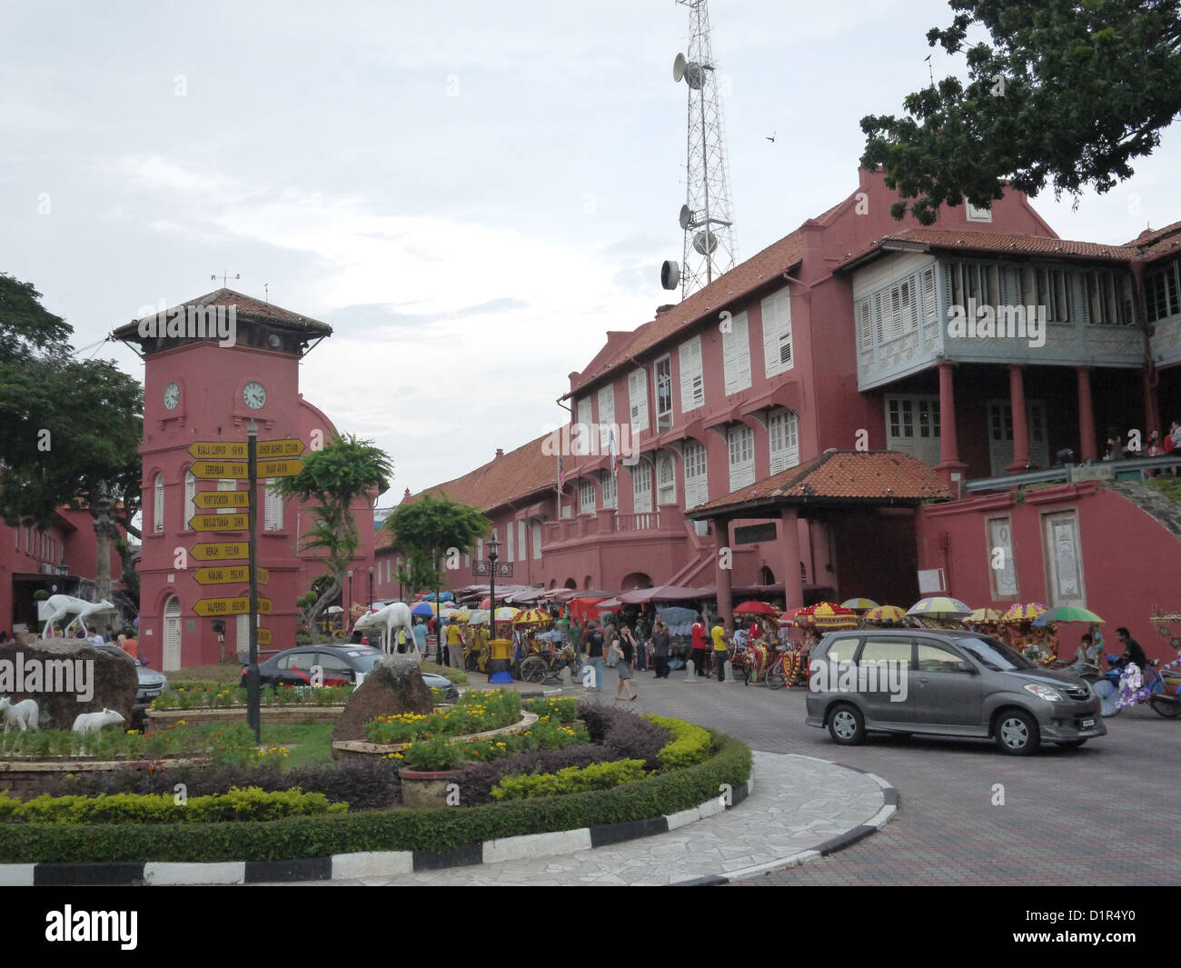 Stadthuys Clock tower historic Malacca Stock Photo - Alamy