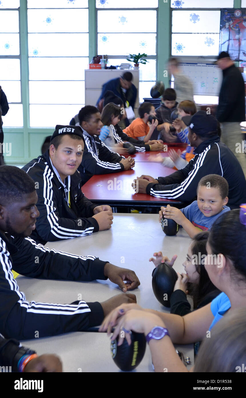 Players from the Army All-American Bowl visit The Boys and Girls Club ...