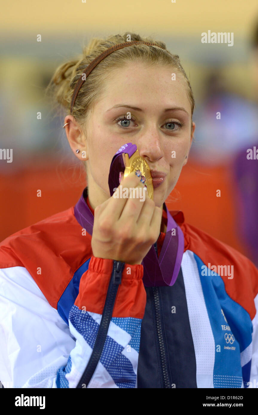 Laura Trott (GBR, Great Britain) with her gold medal. Track Cycling ...