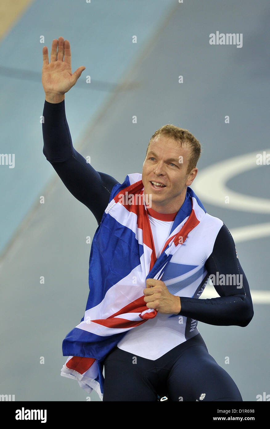 Chris Hoy (GBR, Great Britain) celebrates. Track Cycling Stock Photo ...