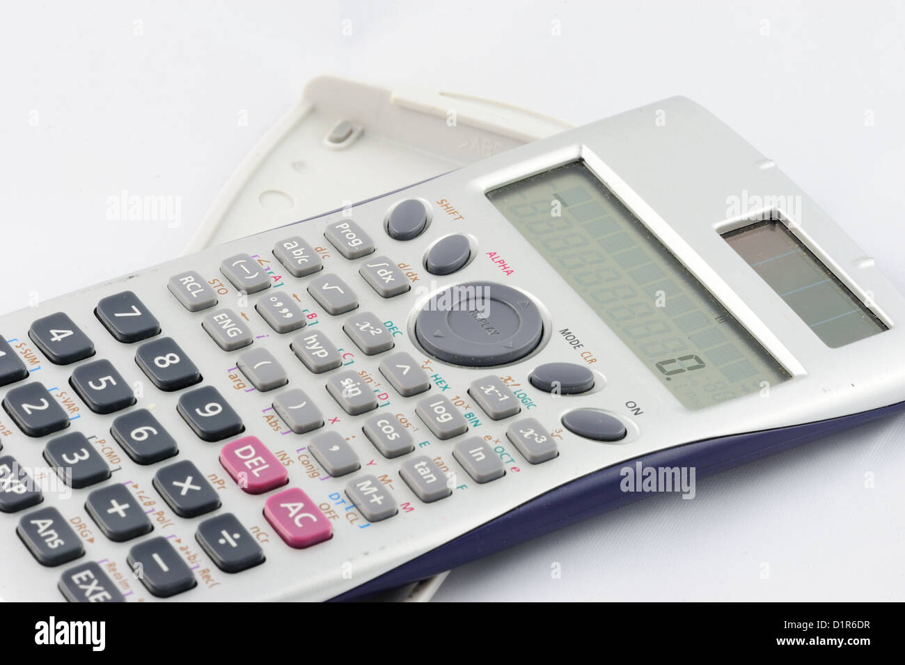 Isolated calculator on white background Stock Photo - Alamy