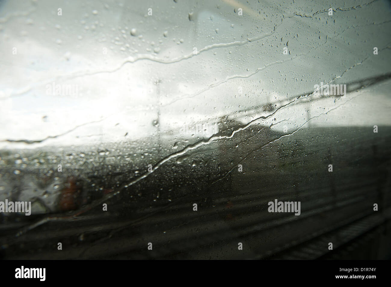 Train window rain hi-res stock photography and images - Alamy