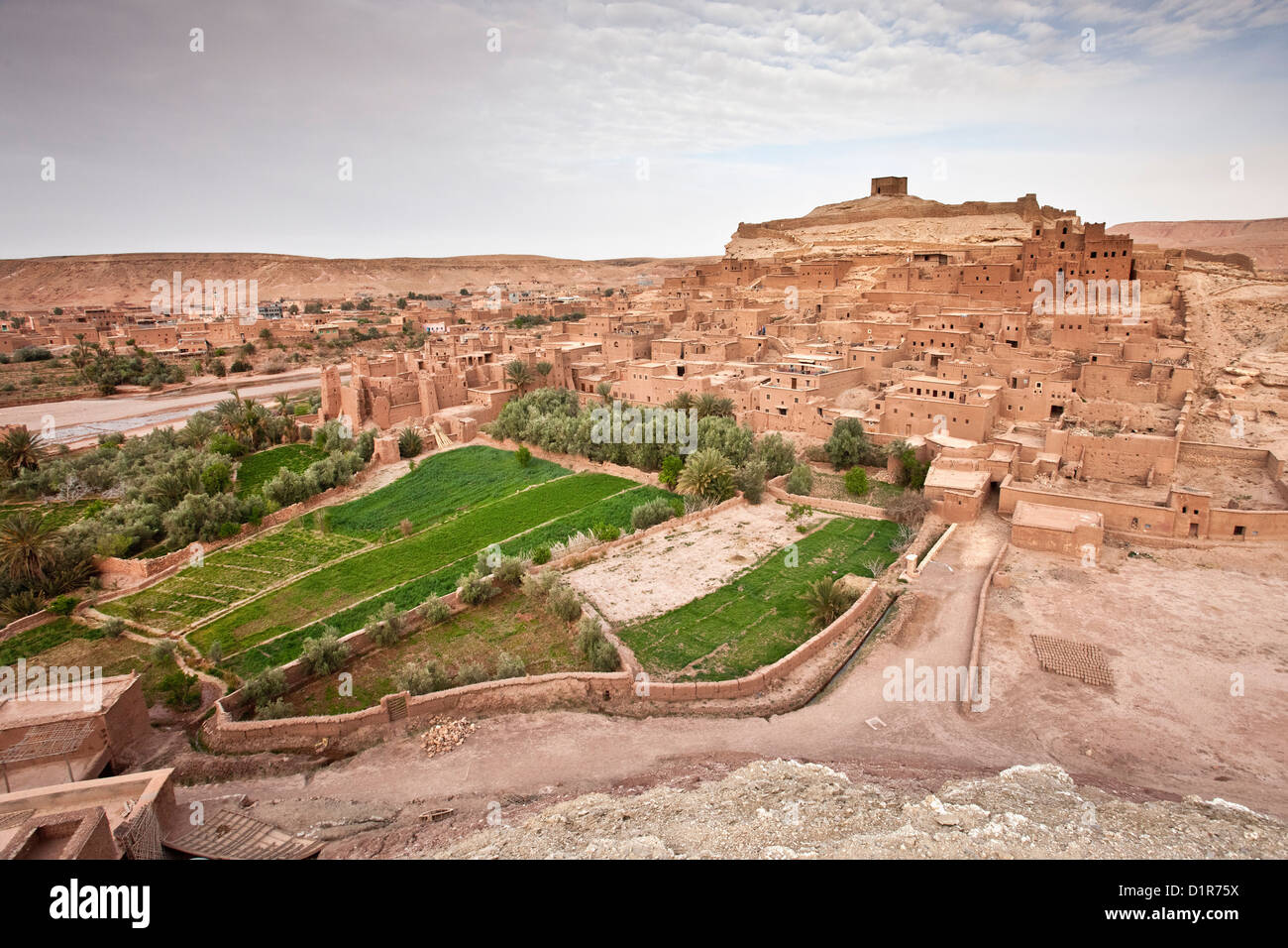 Morocco, Ait Ben Haddou, Ancient fortress or kasbah or ksar Stock Photo ...