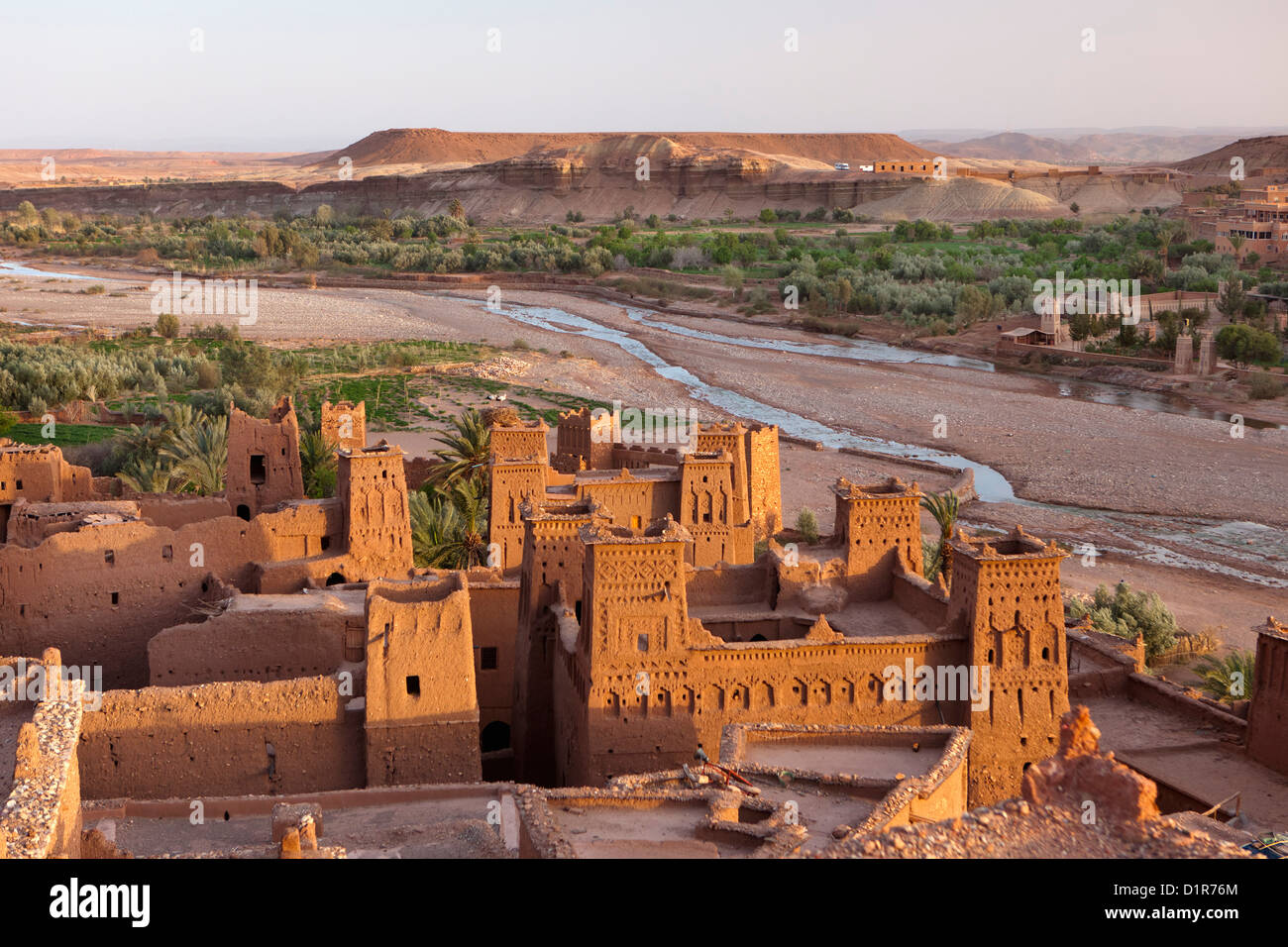 Morocco, Ait Ben Haddou, Ancient fortress or kasbah or ksar Stock Photo ...
