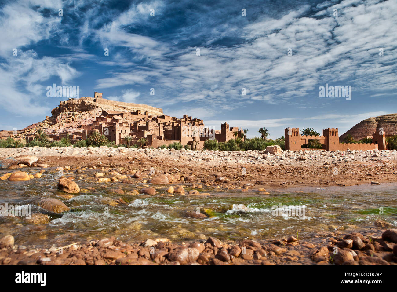 Morocco, Ait Ben Haddou, Ancient fortress or kasbah or ksar Stock Photo ...