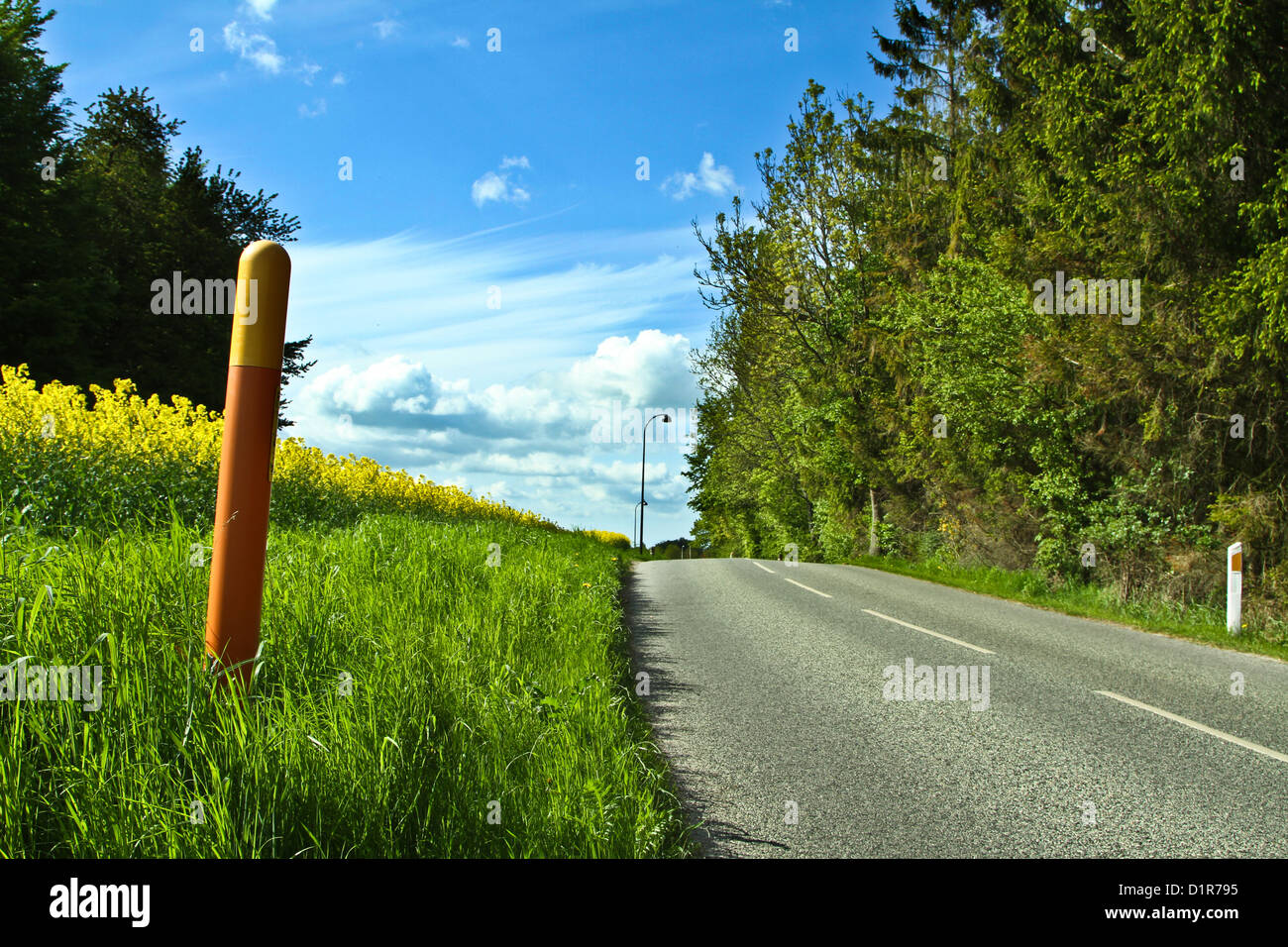 Pole on road side hi-res stock photography and images - Alamy