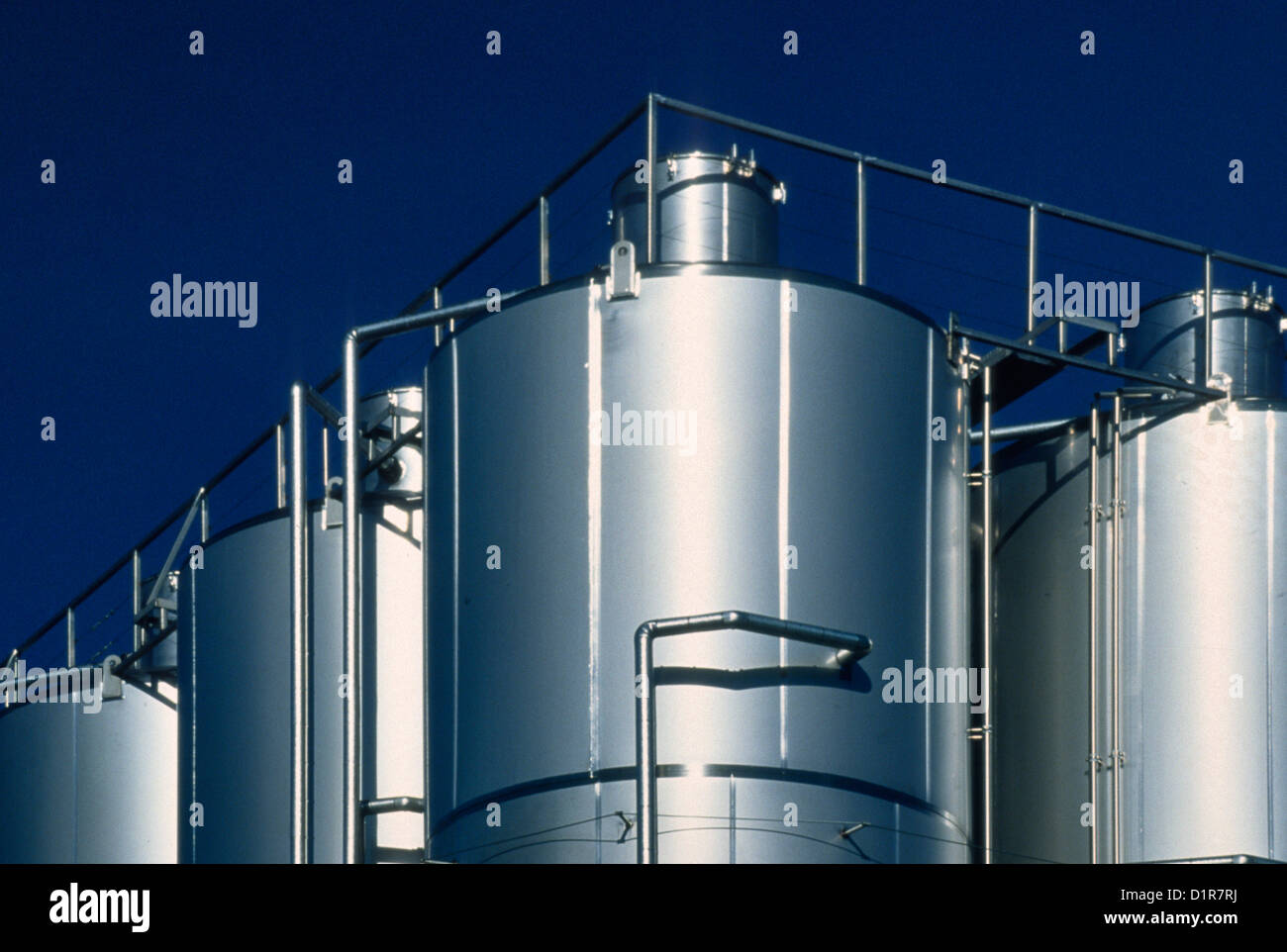 Stainless Steel Holding Tanks for Beer Stock Photo - Alamy