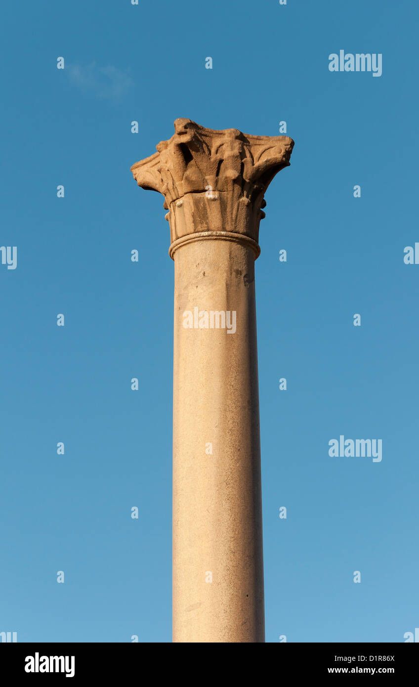 Pompey's Pillar, Roman Triumphal Column in Alexandria, Egypt Stock ...