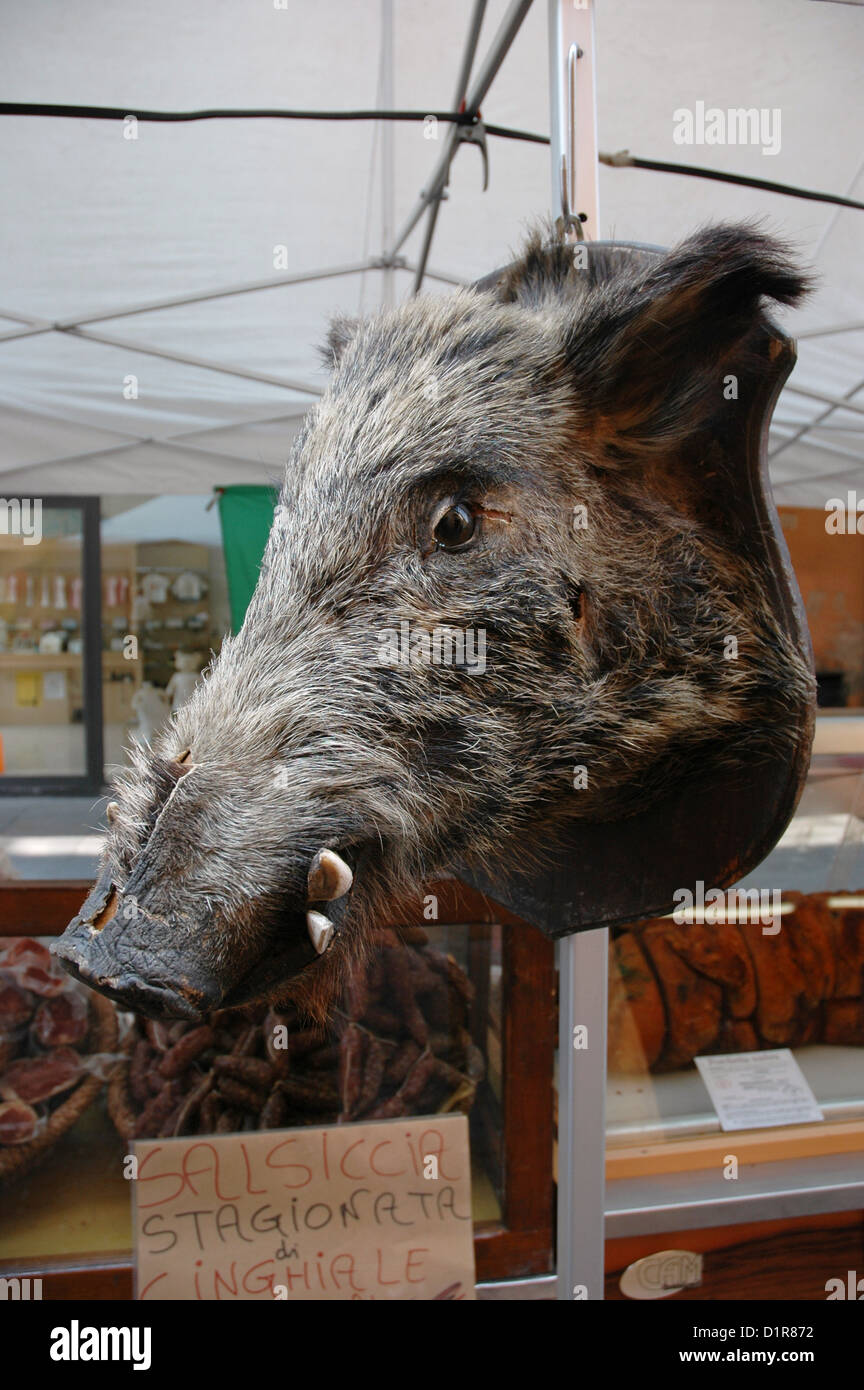 Modena (Italy), boar meat sold at a street market Stock Photo - Alamy