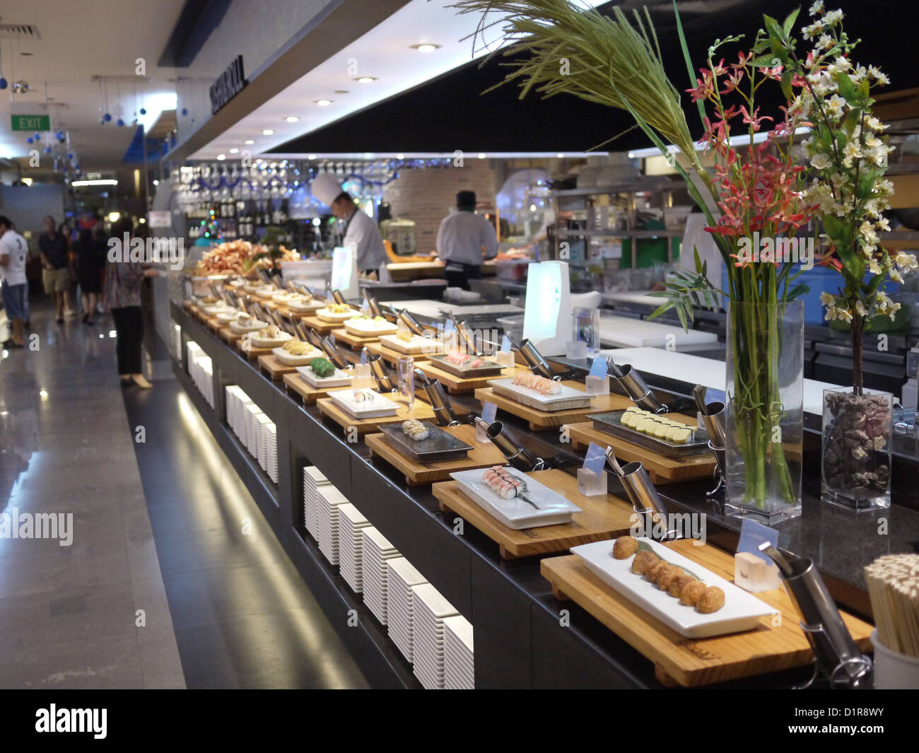 Japanese buffet restaurant Stock Photo - Alamy
