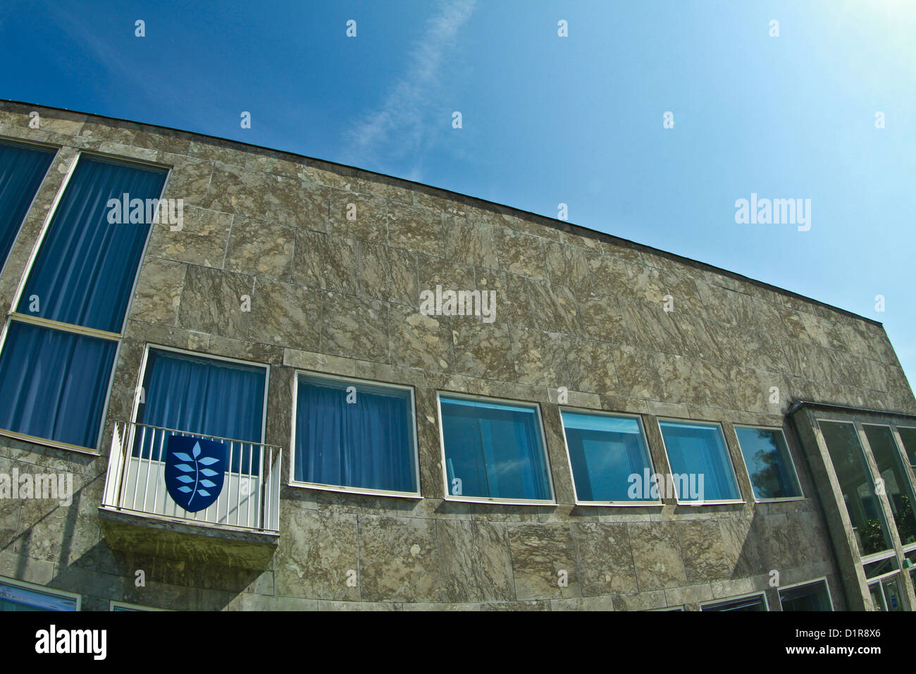 Arne Jacobsen designed Town Hall (Rådhus) in Holte, Denmark Stock Photo ...