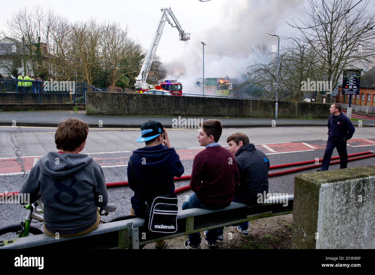 Laindon, Basildon, Essex, 3rd January 2013. Four shops in a parade ...