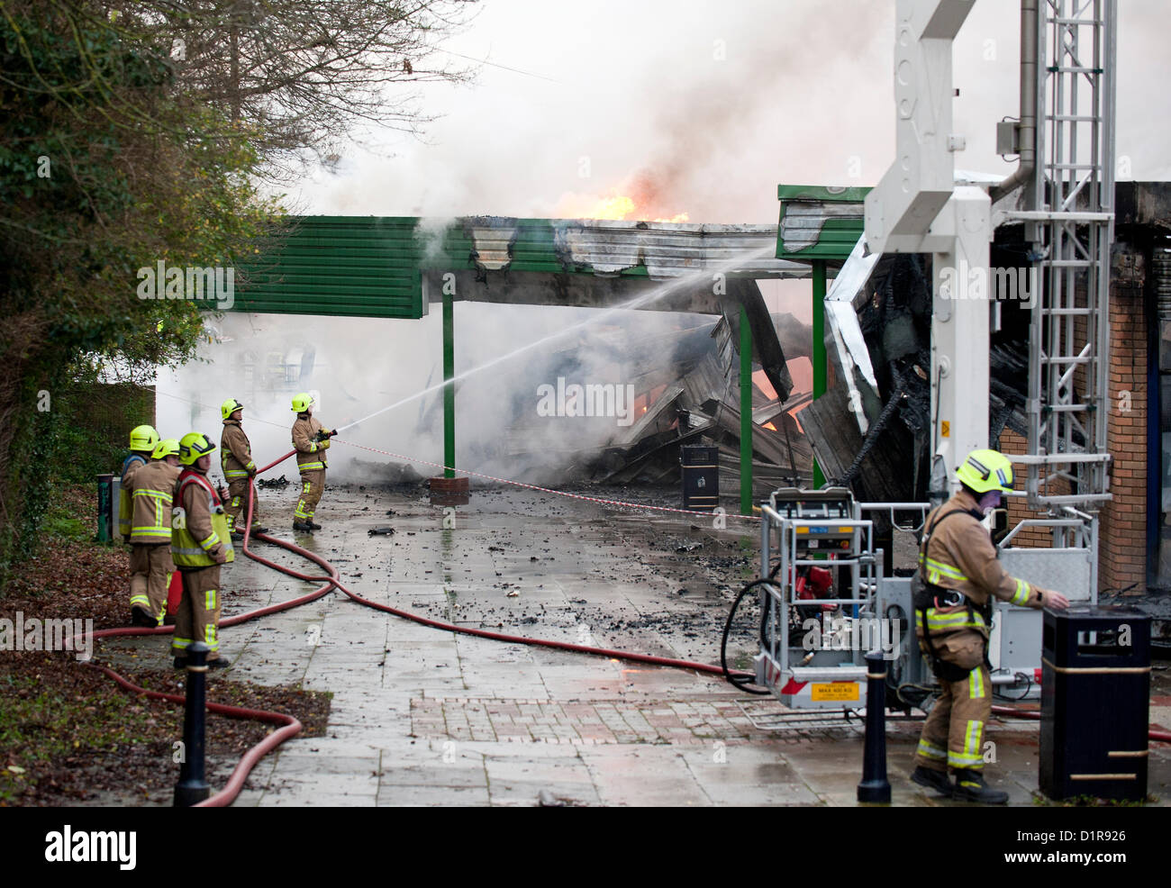 Laindon, Basildon, Essex, 3rd January 2013. Four shops in a parade ...