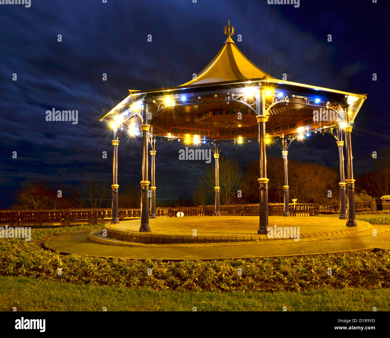 Bandstand in the Crescent gardens Filey North Yorkshire Stock Photo - Alamy