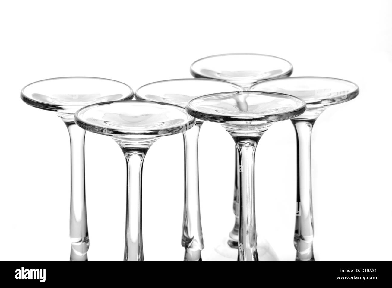 Inverted glasses legs Stock Photo - Alamy