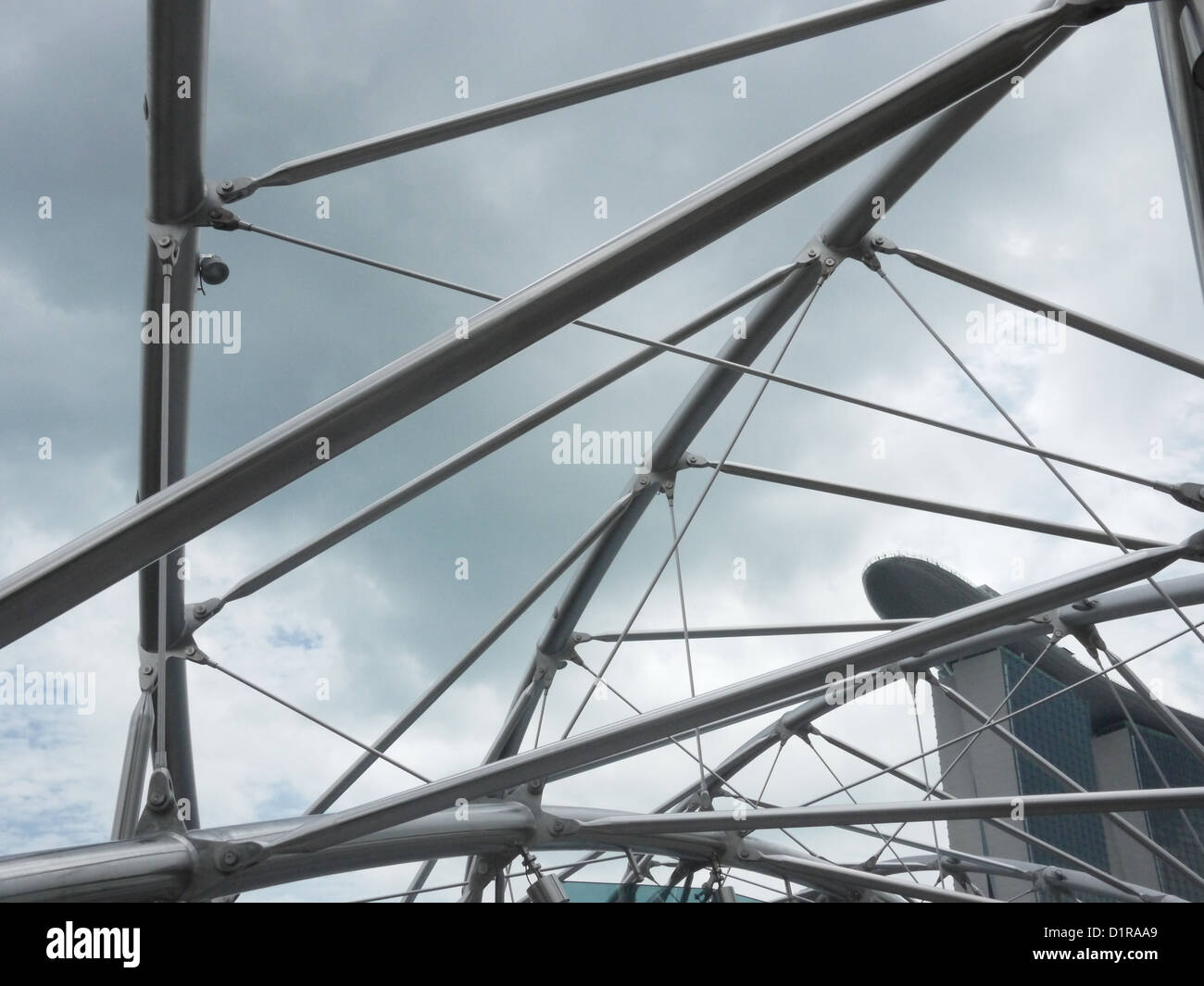 steel beam mesh bridge architecture Stock Photo - Alamy