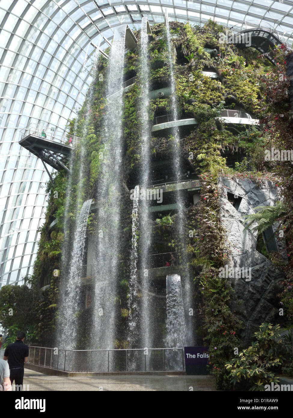 artificial water fall indoor Stock Photo - Alamy
