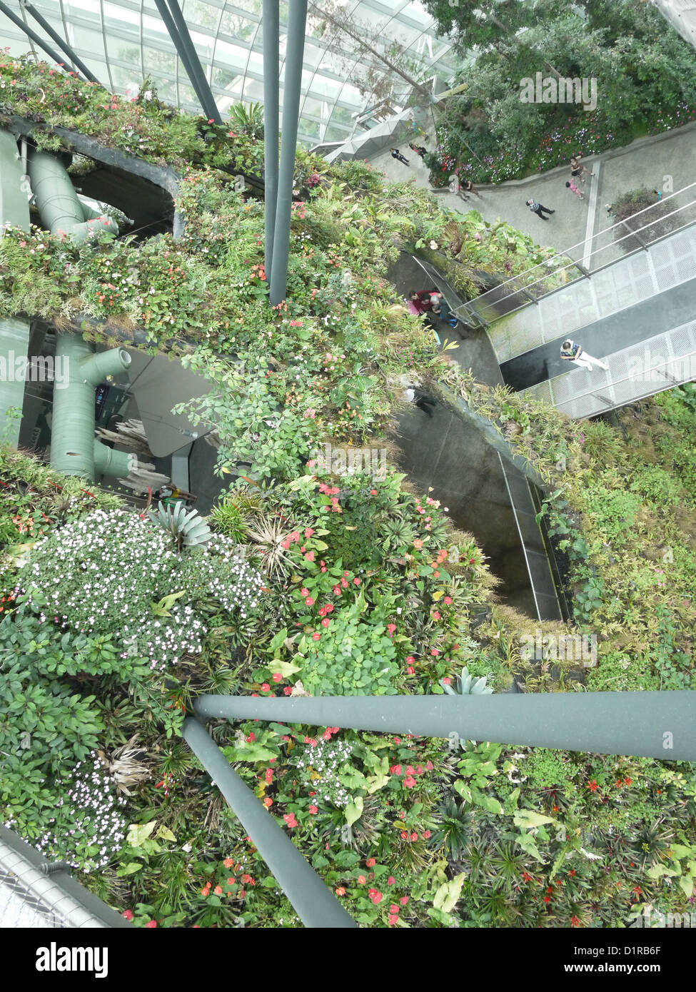 steel beam support inside cloud forest dome Stock Photo - Alamy