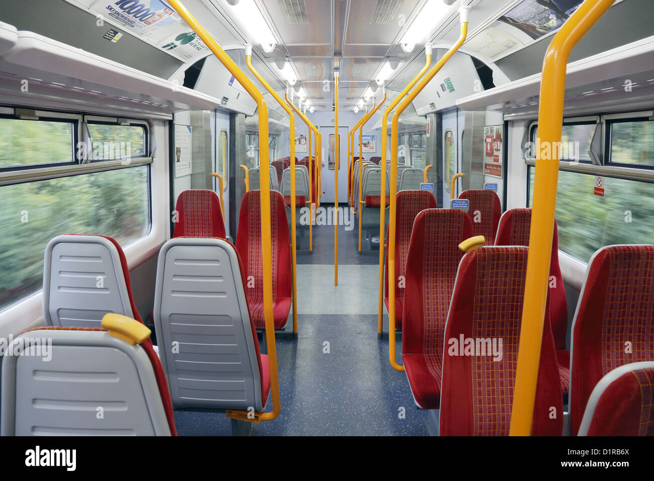 Interior of a train carriage operated by South West Trains Stock Photo ...