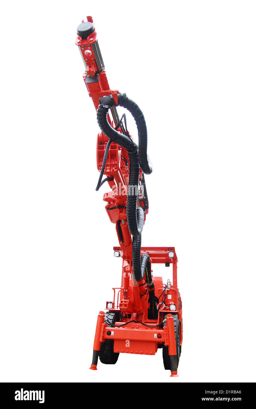 Excavator digging a hole Cut Out Stock Images & Pictures - Alamy