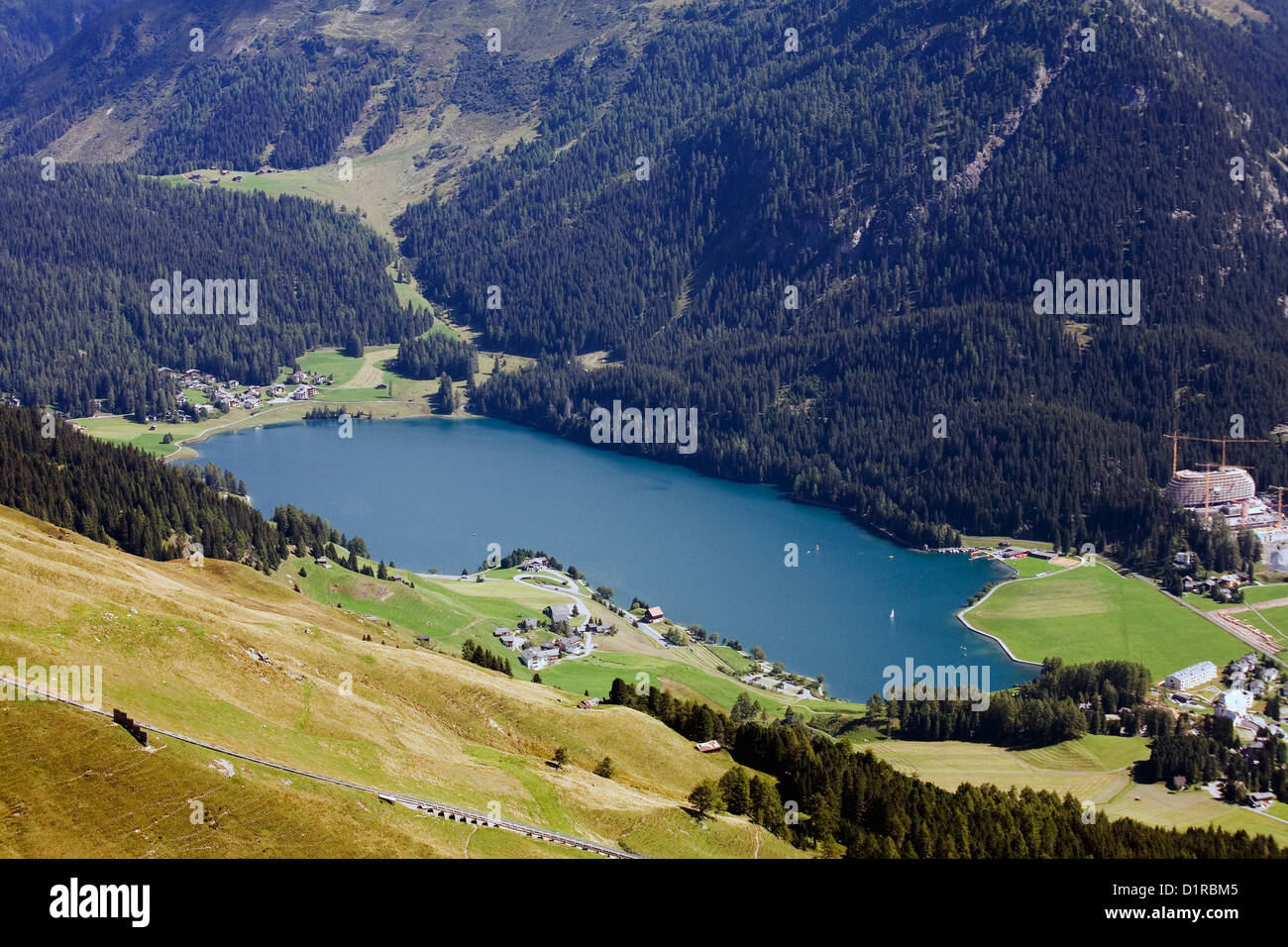 The Davoser See The Landwasser Valley Davos Graubunden Switzerland ...