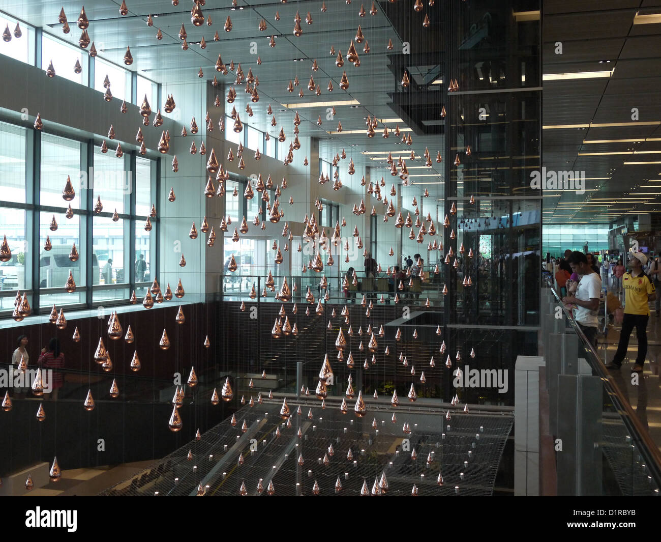 singapore changi airport kinetic rain Stock Photo - Alamy