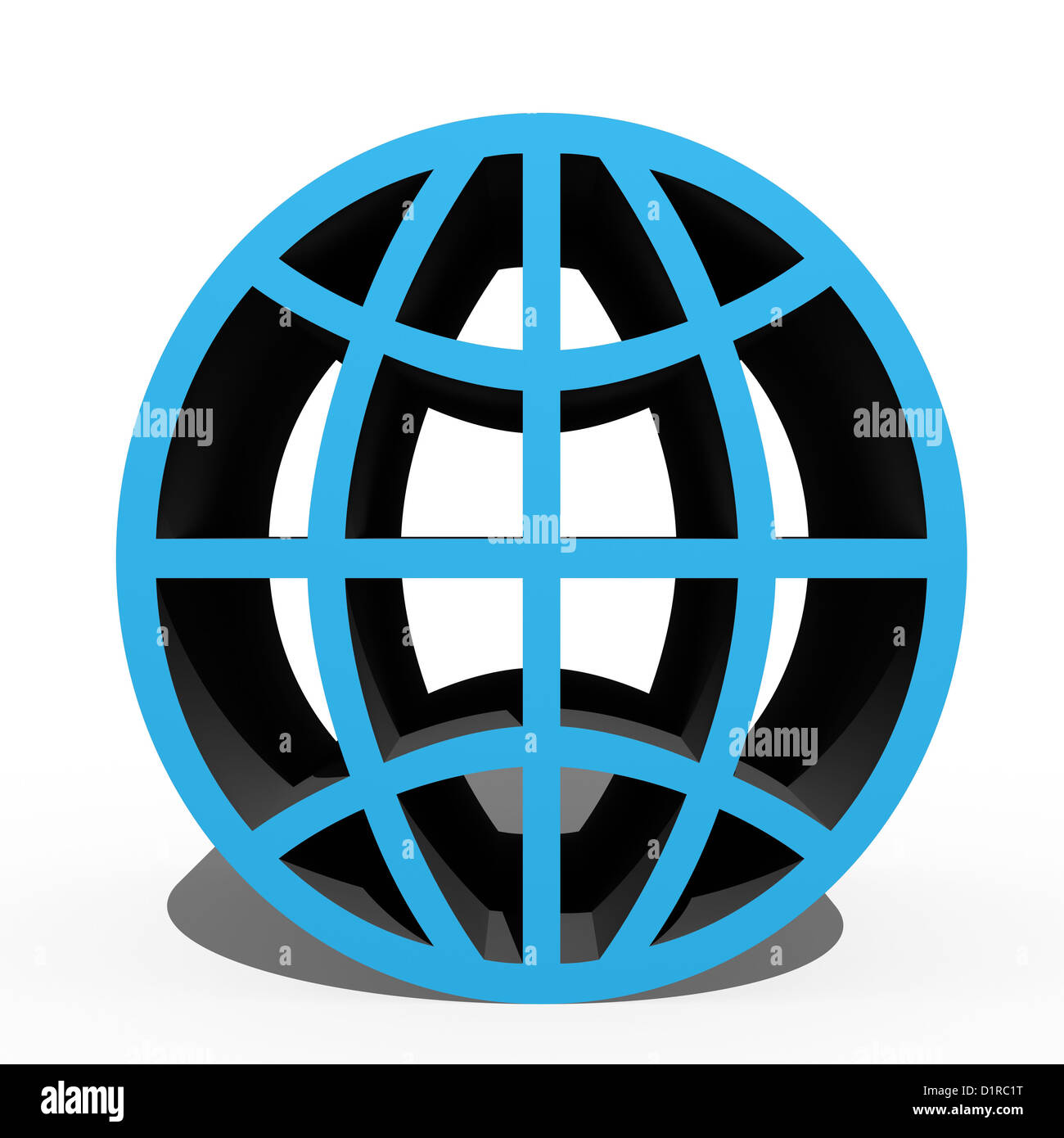 A 3d world globe sign symbol isolated on a white background Stock Photo ...