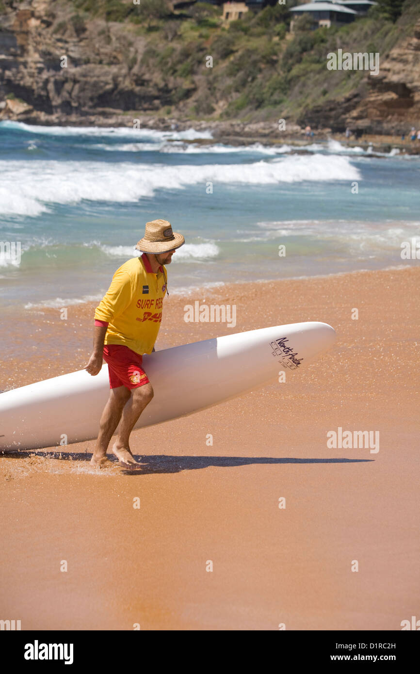 surf rescue male and his surfboard,sydney,australia Stock Photo - Alamy