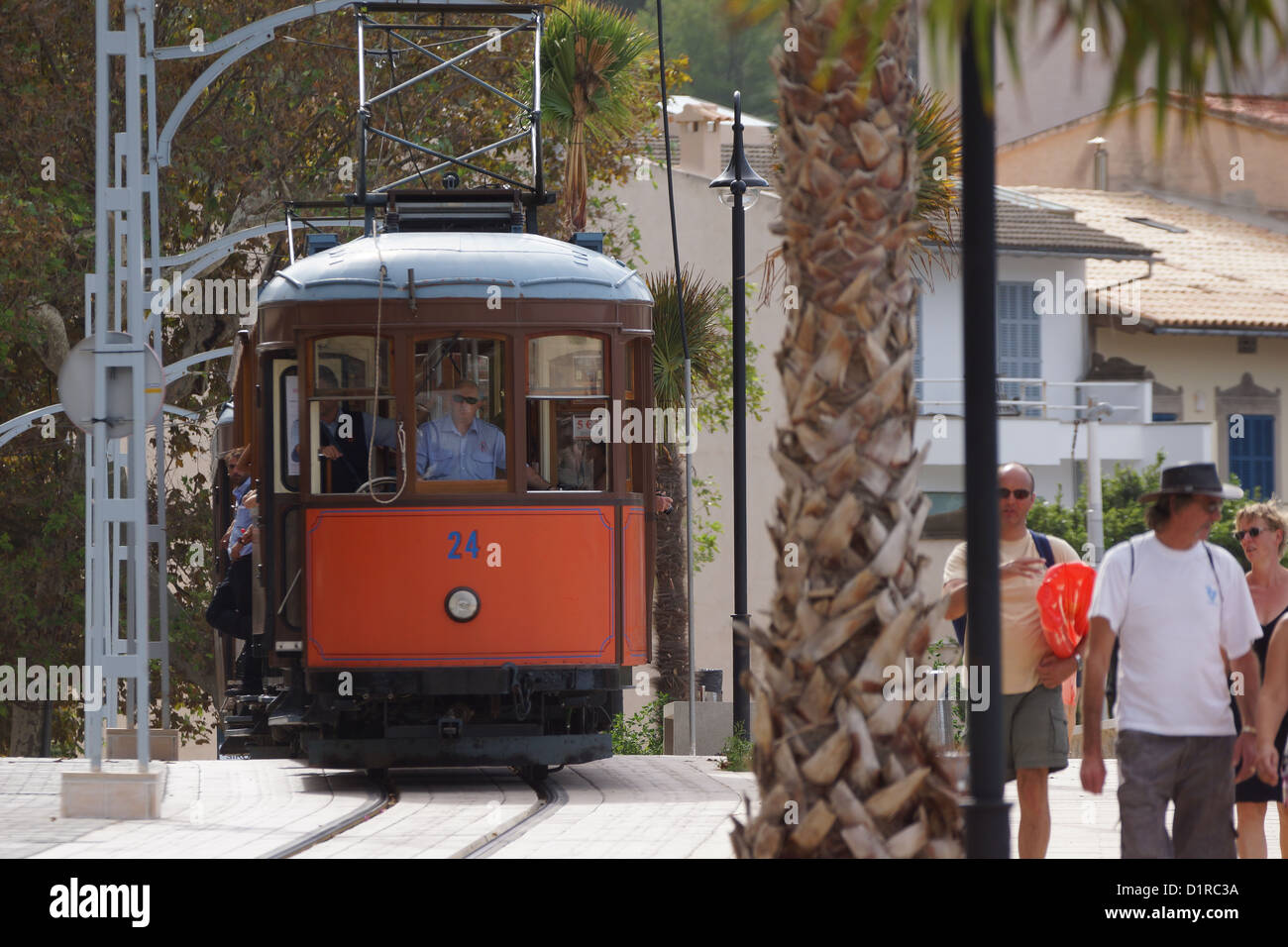 The tramline from Sollér to Port de Sollér is part of The Orange train ...