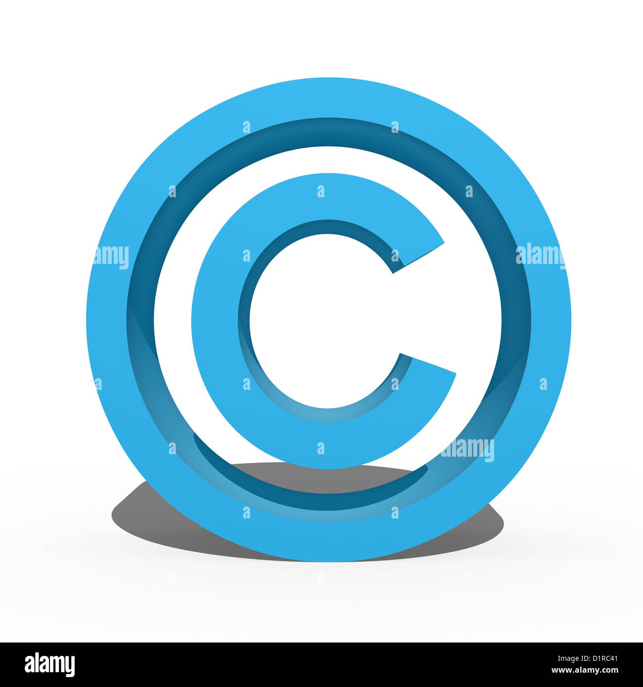 A 3d copyright symbol isolated against a white background Stock Photo ...