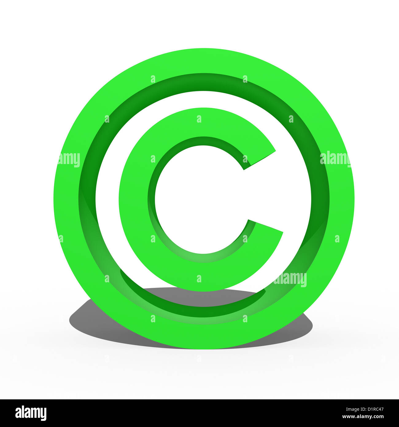 A 3d copyright symbol isolated against a white background Stock Photo ...