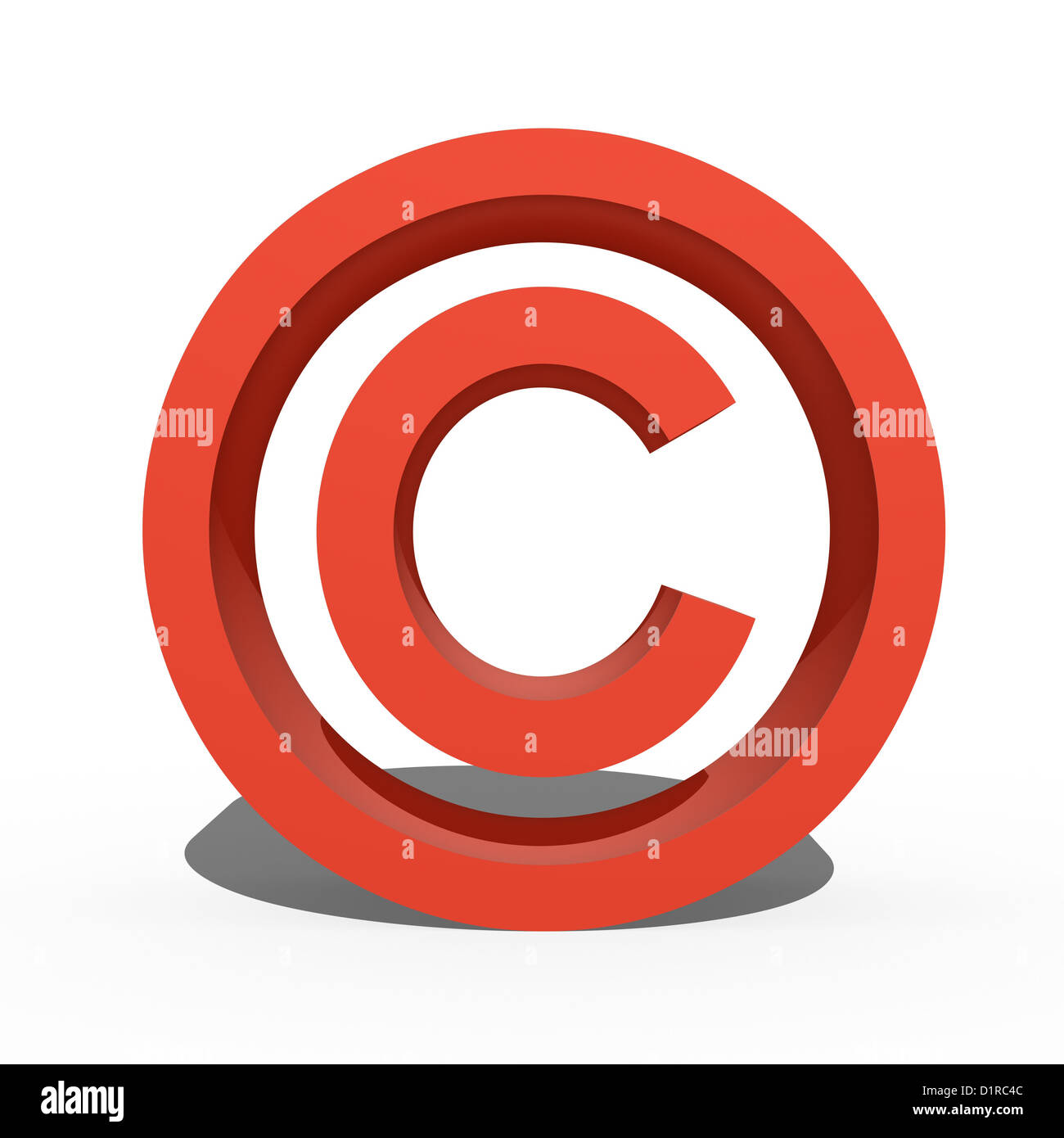 A 3d copyright symbol isolated against a white background Stock Photo ...