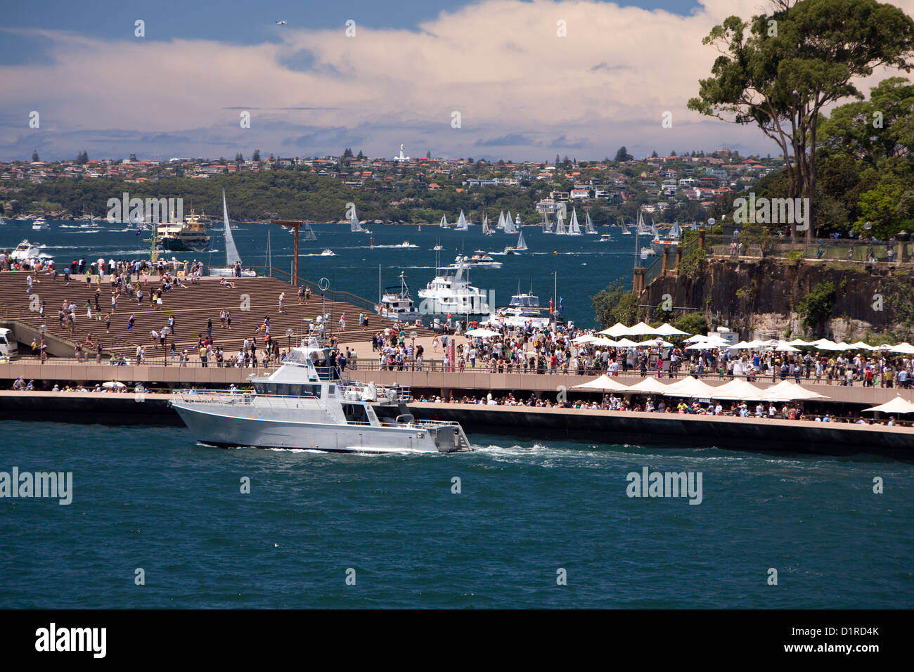 australia day celebrations on the approach to the sydney opera house ...