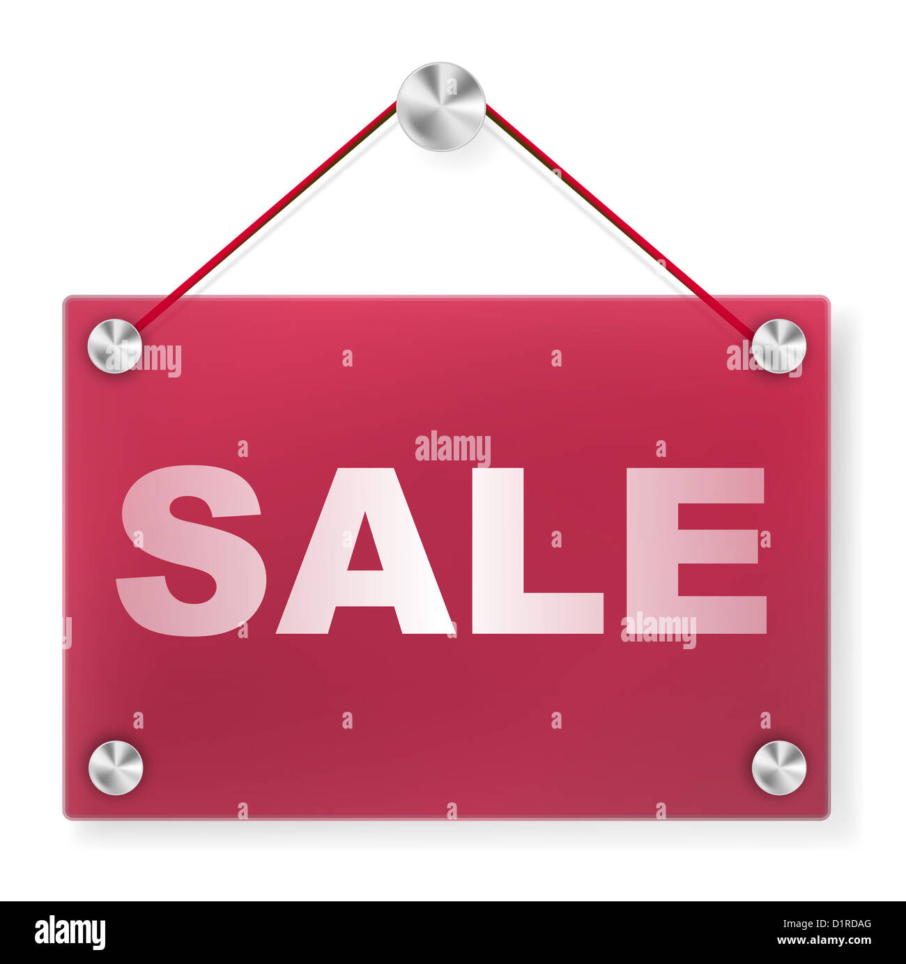 Sale Sign - Illustration of Signboard Isolated on White Stock Photo - Alamy