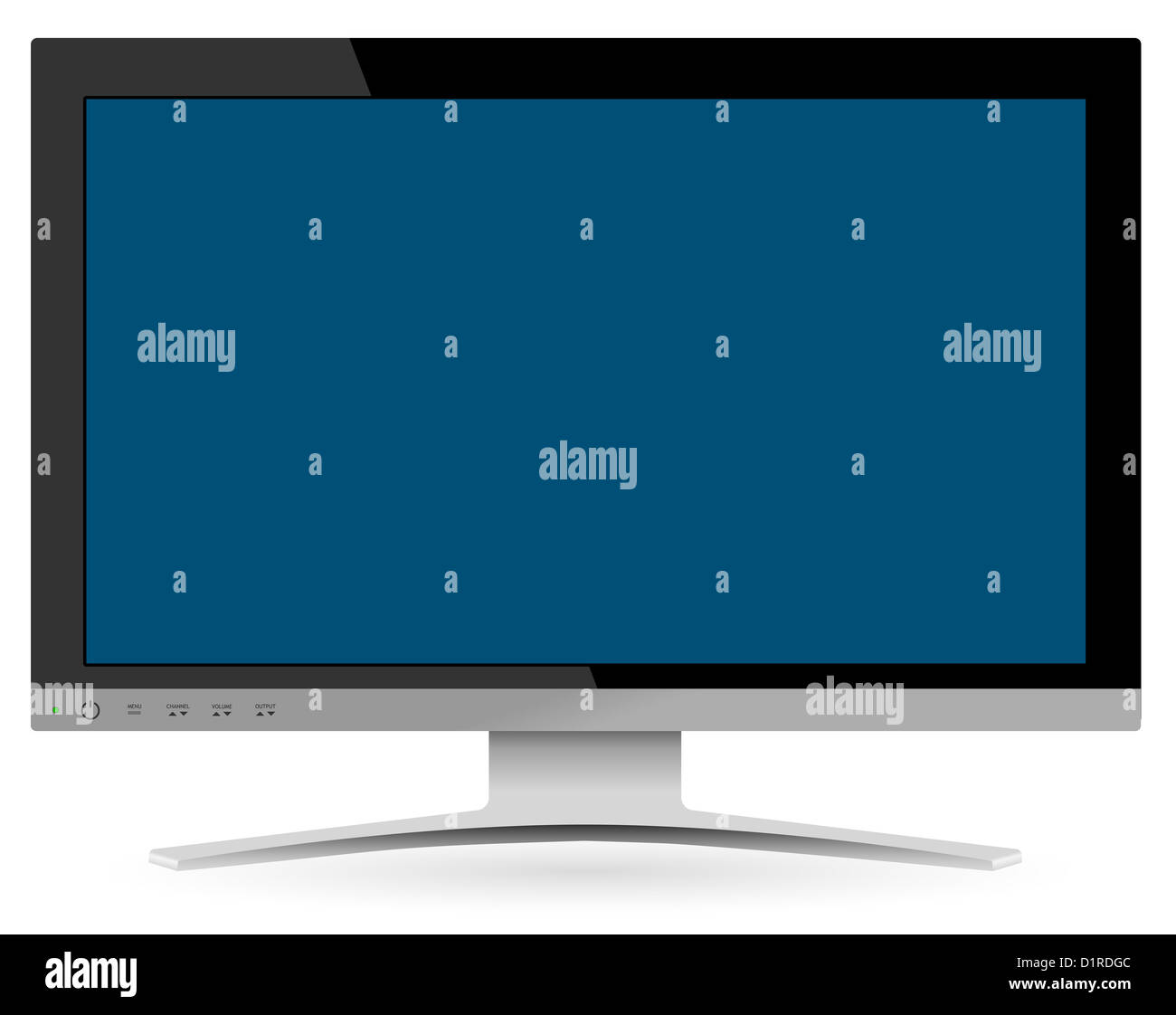 Illustration of LCD Television / Monitor - on White Background Stock ...
