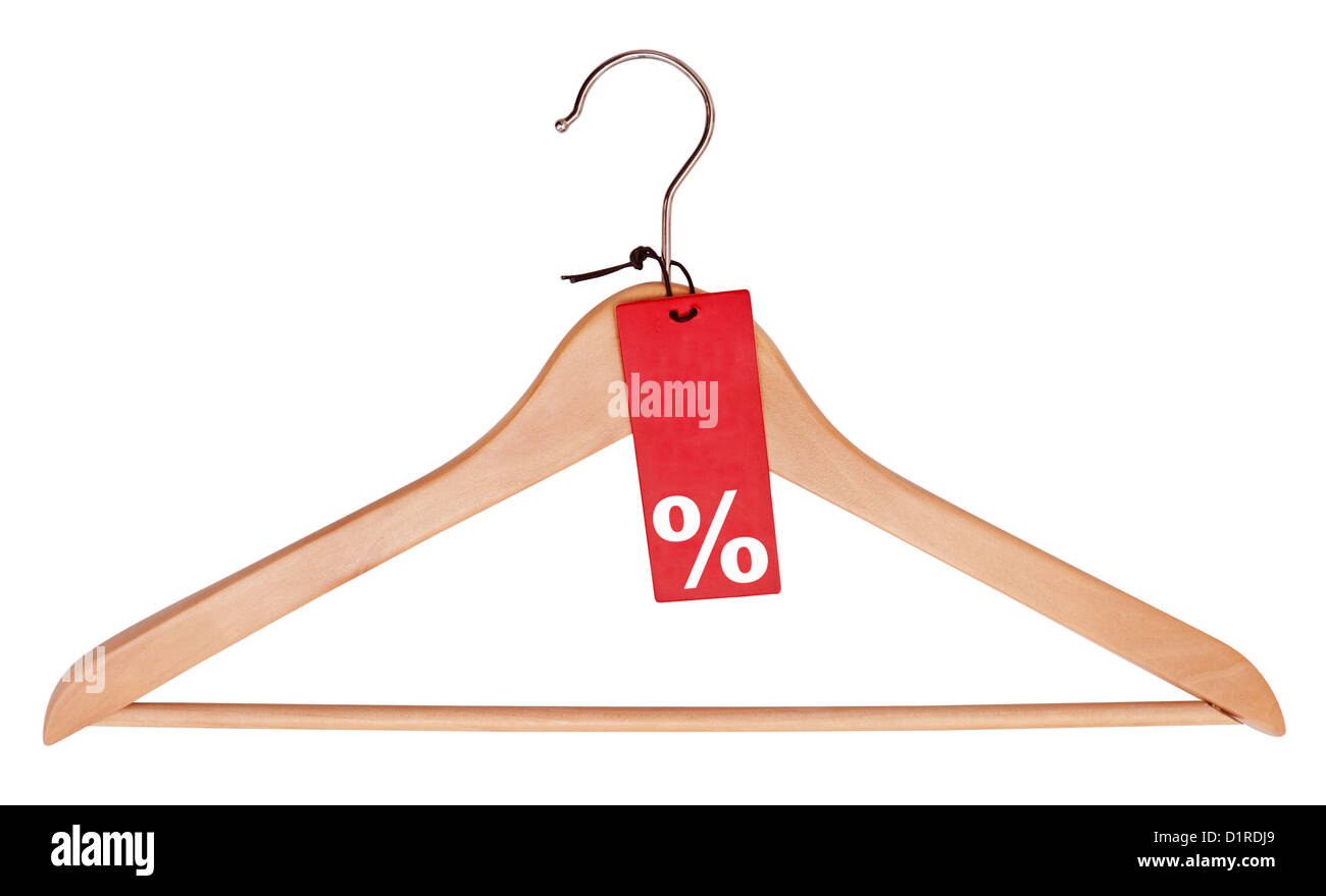 Red tag sale wooden hanger hi-res stock photography and images - Alamy