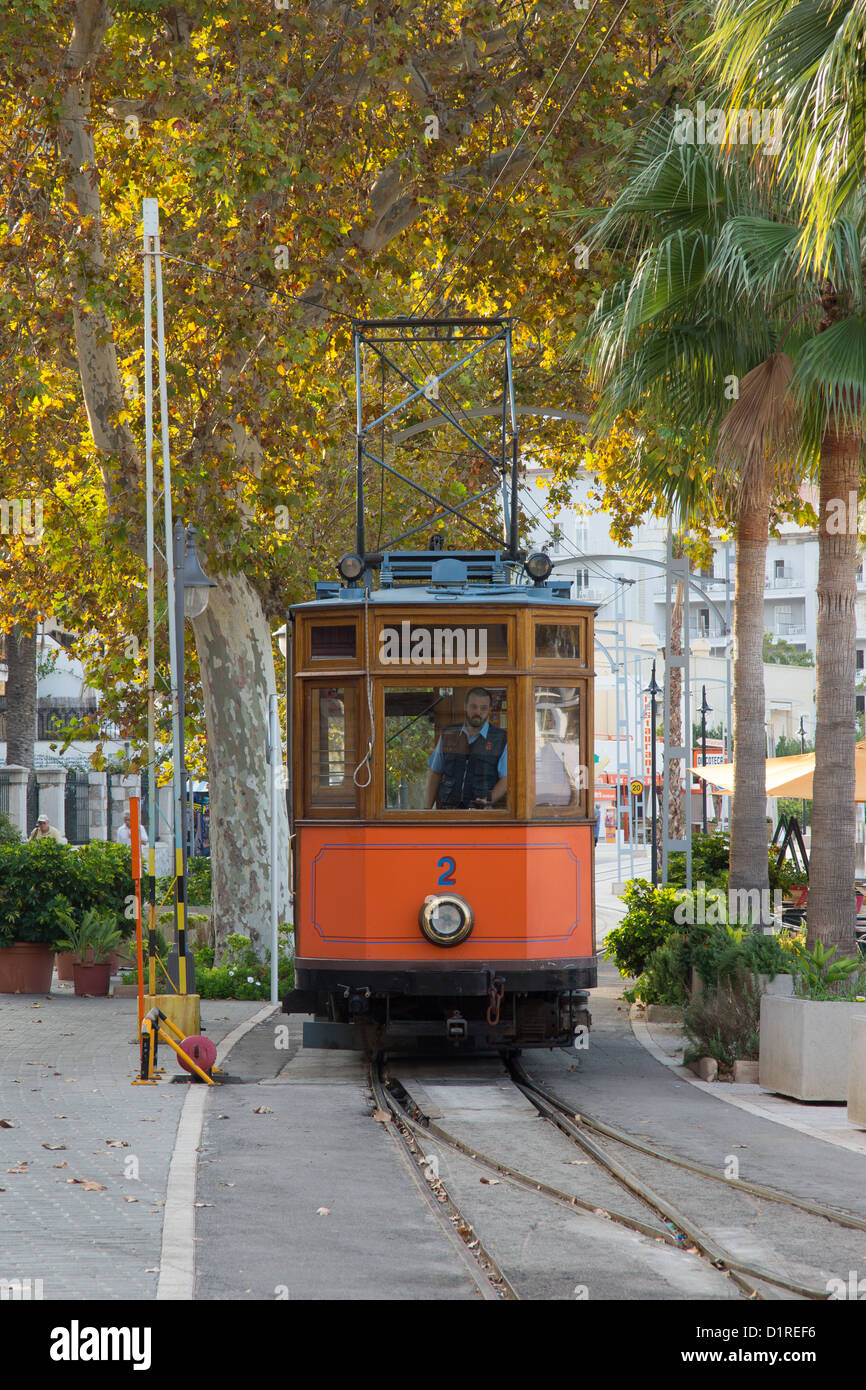 The tramline from Sollér to Port de Sollér is part of The Orange train ...