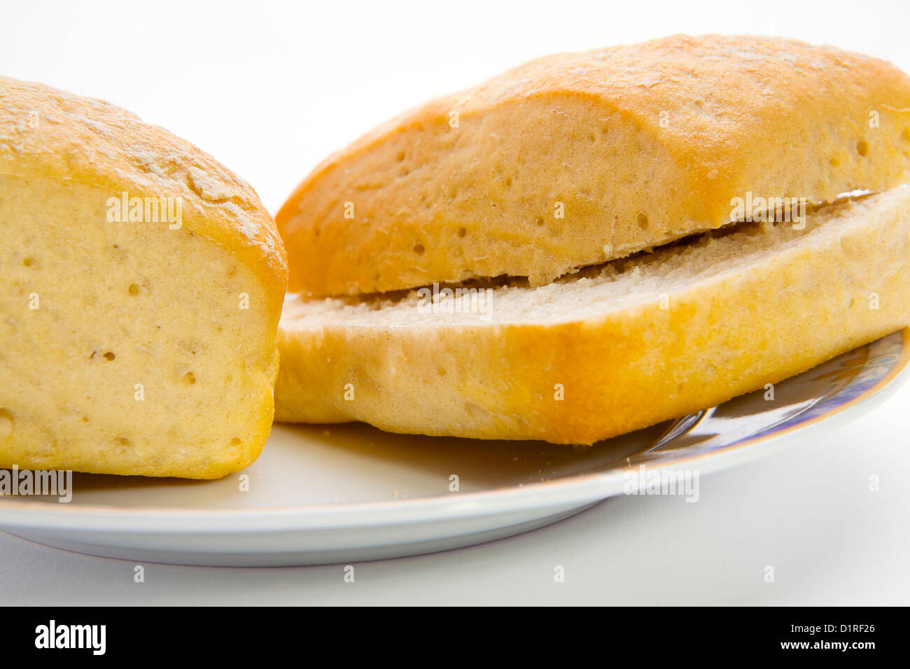 Bread rolls on plate hi-res stock photography and images - Alamy