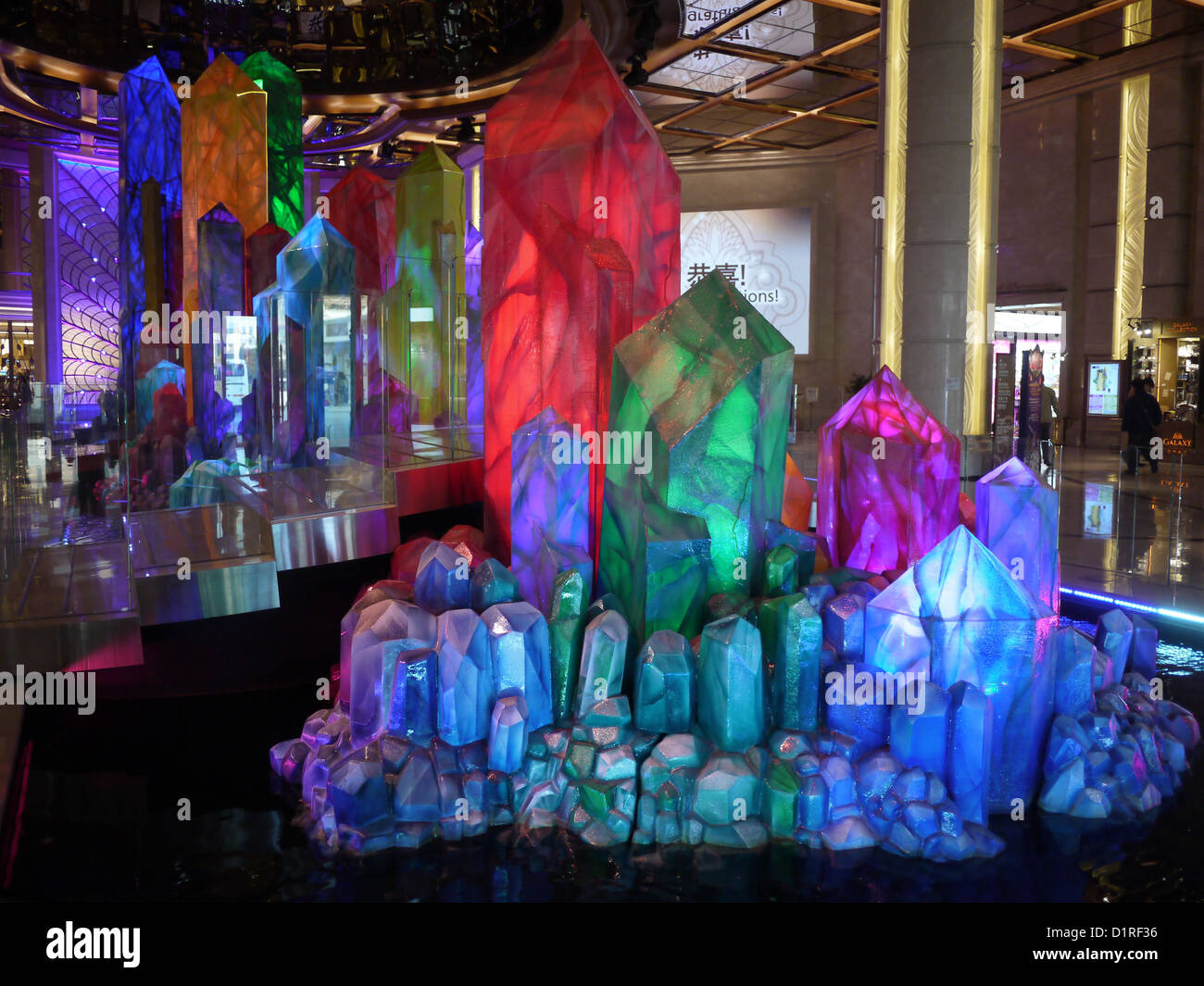 colorful crystal decoration galaxy hotel lobby Stock Photo - Alamy