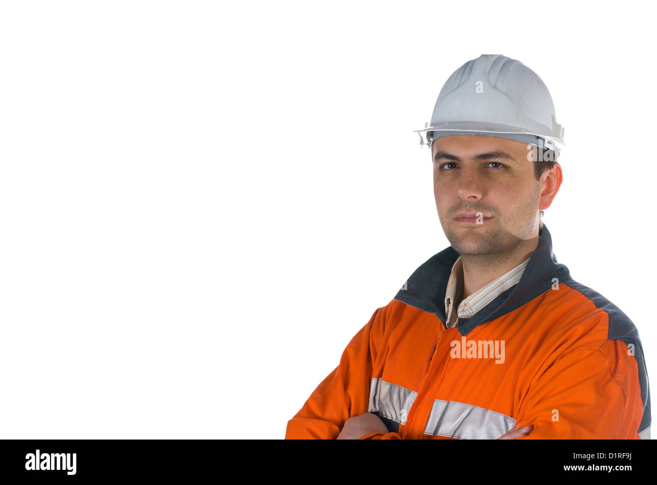 Miner isolated on white background with copy space stock photo Stock ...