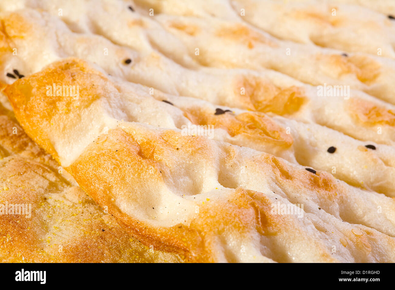 Close up of a turkish bread surface texture Stock Photo - Alamy