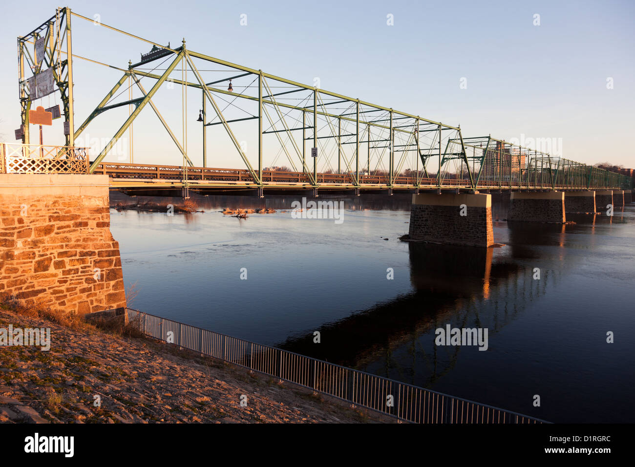 Bridge in Trenton, New Jersey at sunrise Stock Photo - Alamy