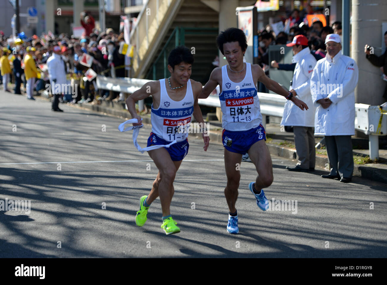 (L to R) Yuichi Taninaga (Nittai-Univ), Keigo Yano (Nittai-Univ ...
